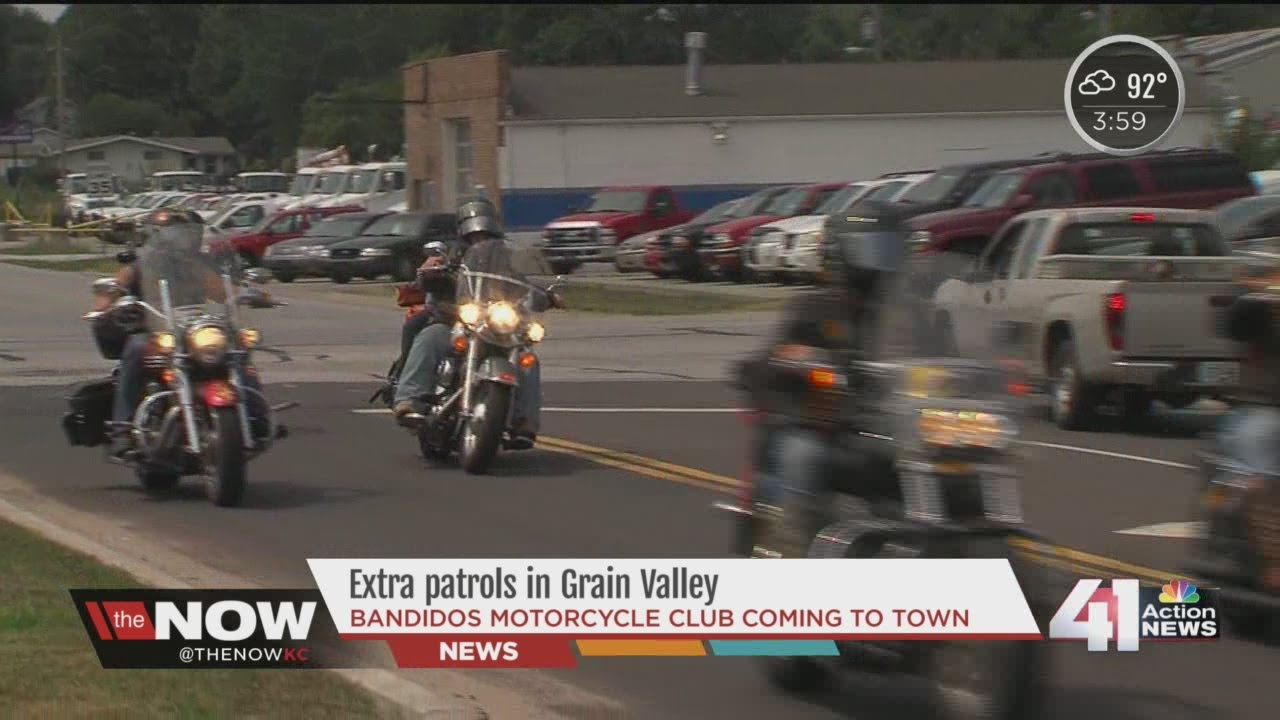 Bandidos Motorcycle Club comes to Grain Valley - YouTube