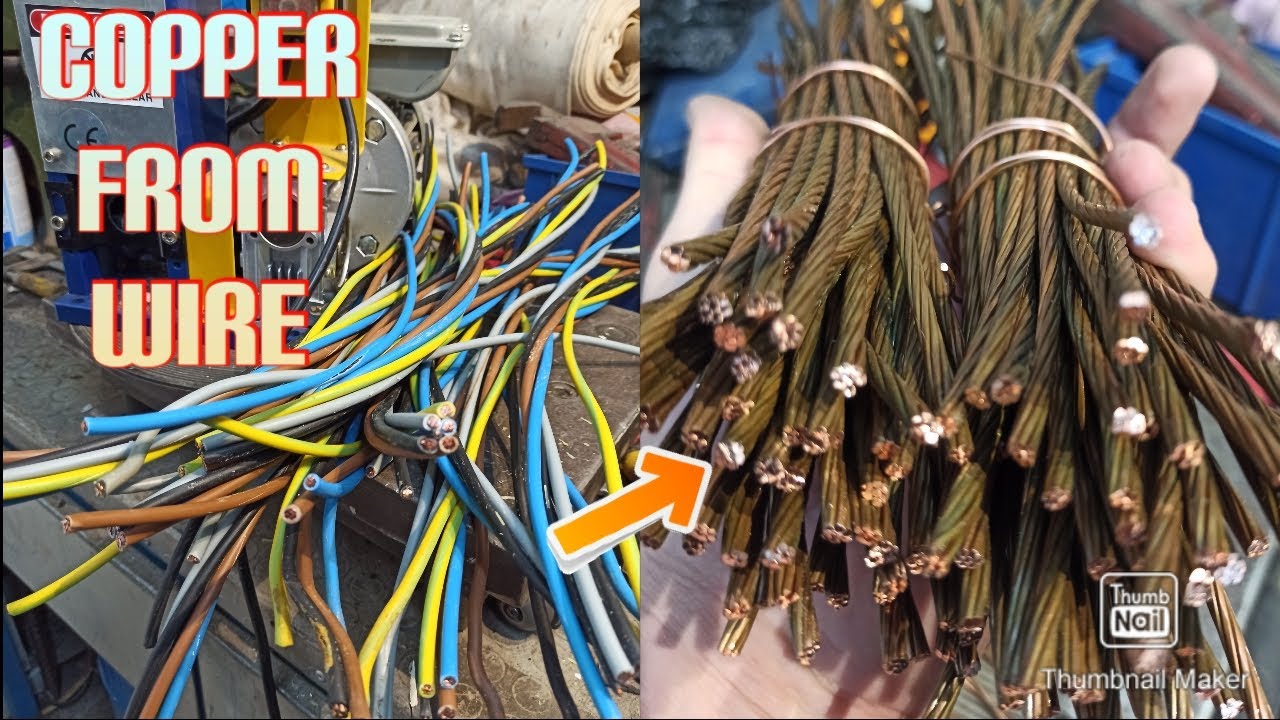 scrapping a THICK wire for clean COPPER... - YouTube