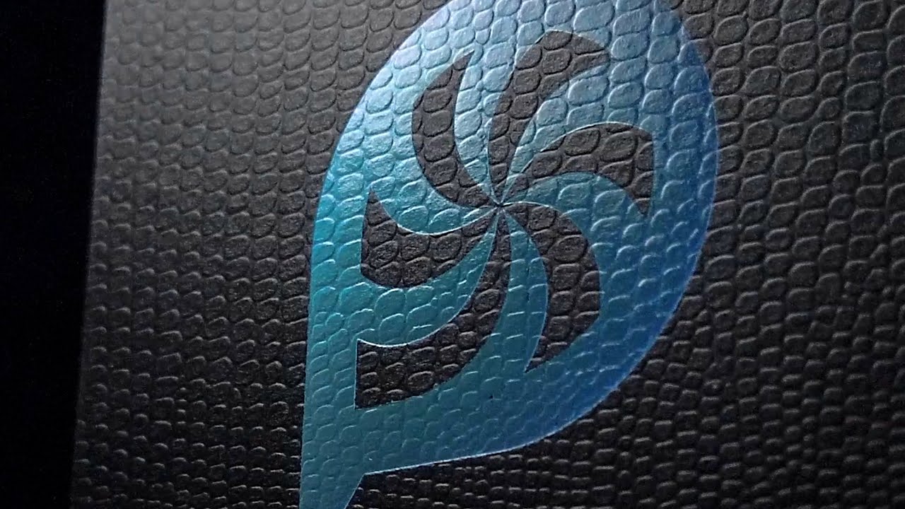 Black Lizard Skin Paper with Metallic Blue-Holographic Foil Stamping ...