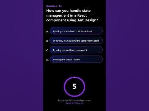 How can you handle state management in a React component using Ant Design #antdesign - YouTube