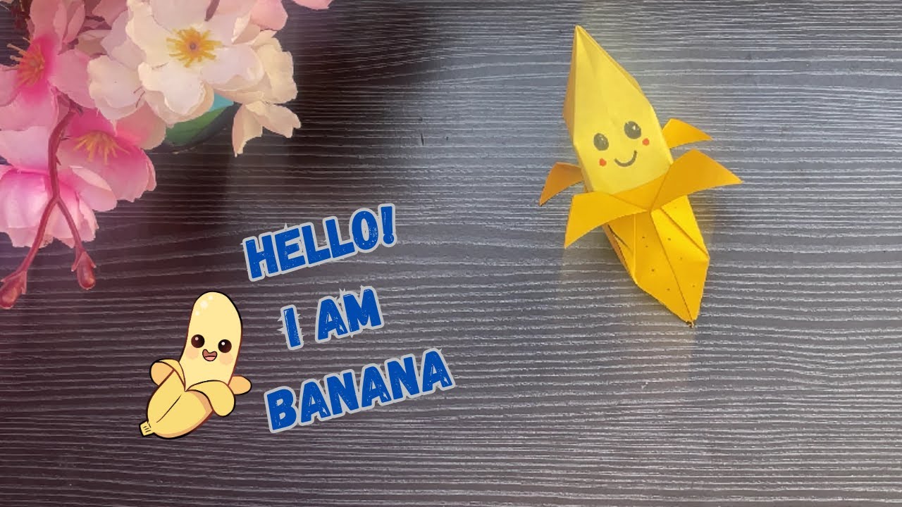DIY Paper Banana 🍌 | Easy & Realistic Paper Fruit Craft | Paper Banana ...