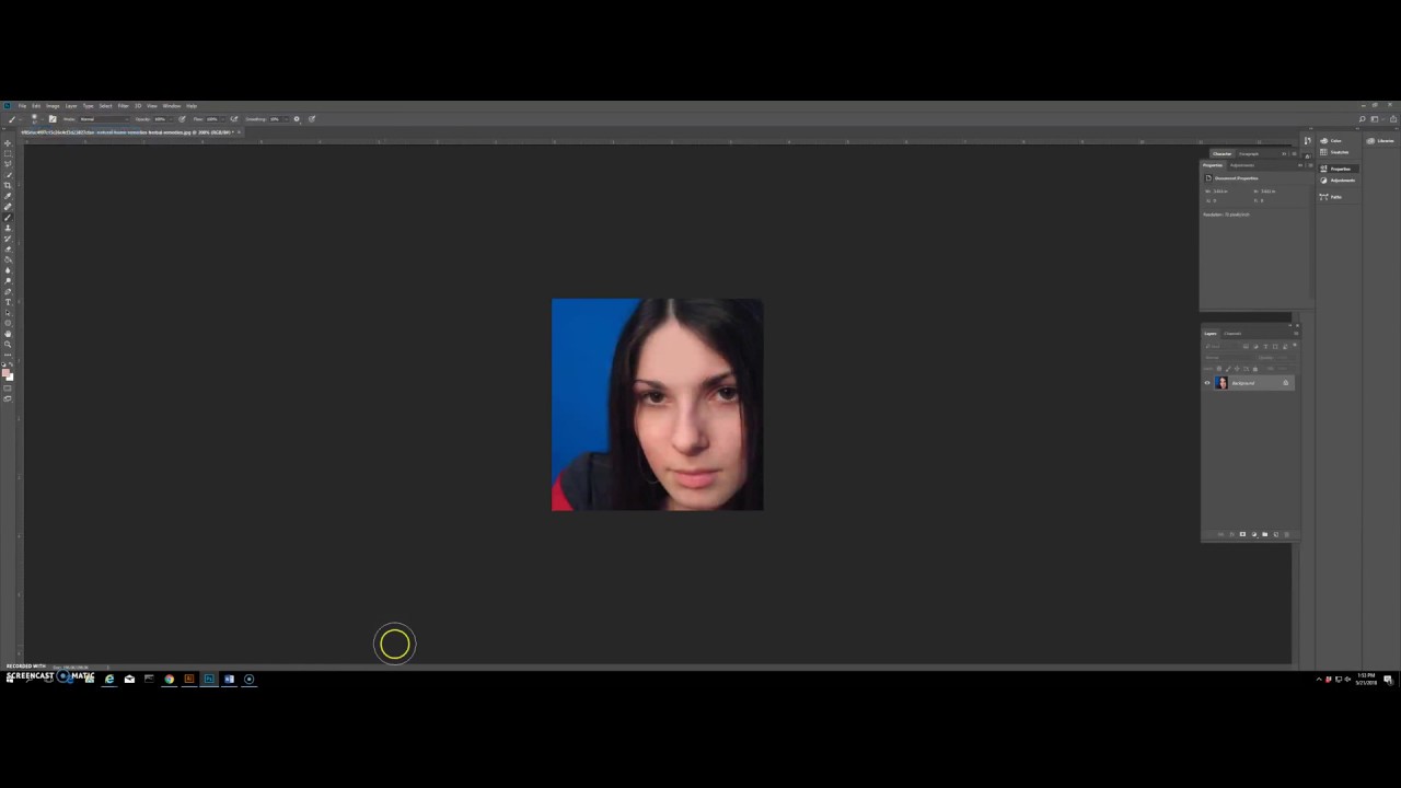 Photoshop: Spot Healing brush, eye dropper, adjustments for color ...