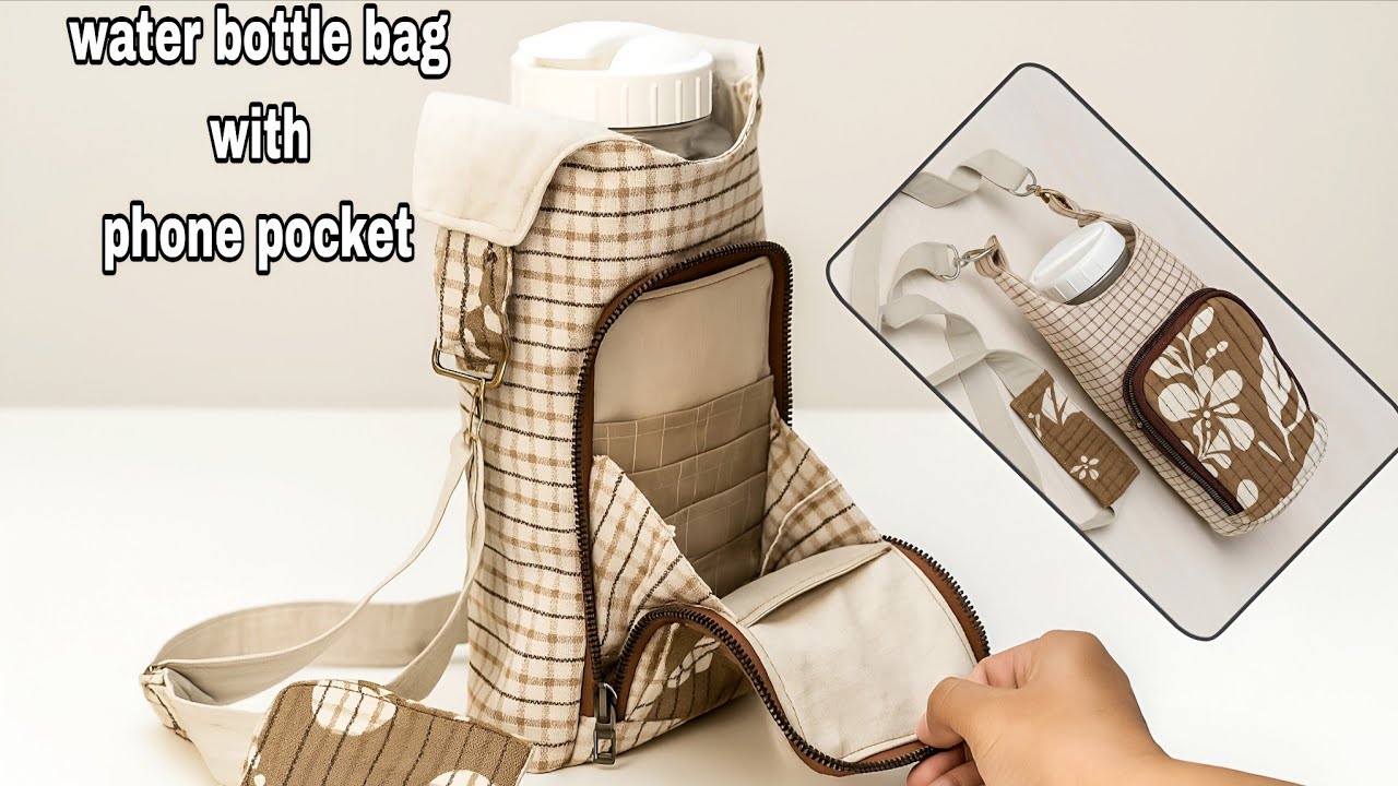 How to make a water bottle bag / DIY h2o to go sling bag / crossbody ...