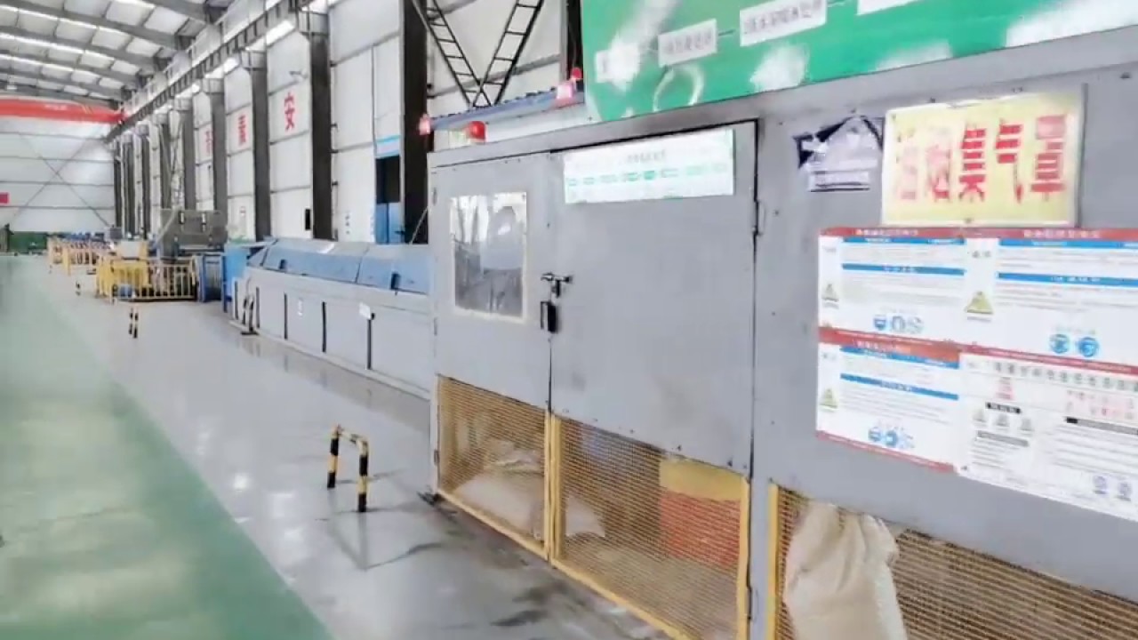 oil tempered and hardened spring steel wire production line - YouTube