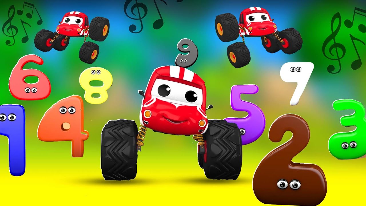 Numbers Song - 123 Learn Numbers for Children with Monster Car | 3D ...