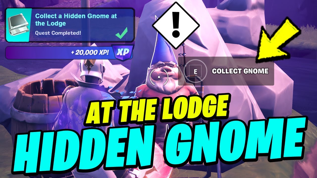 How to EASILY Collect a Hidden Gnome At the Lodge - Fortnite OG All ...