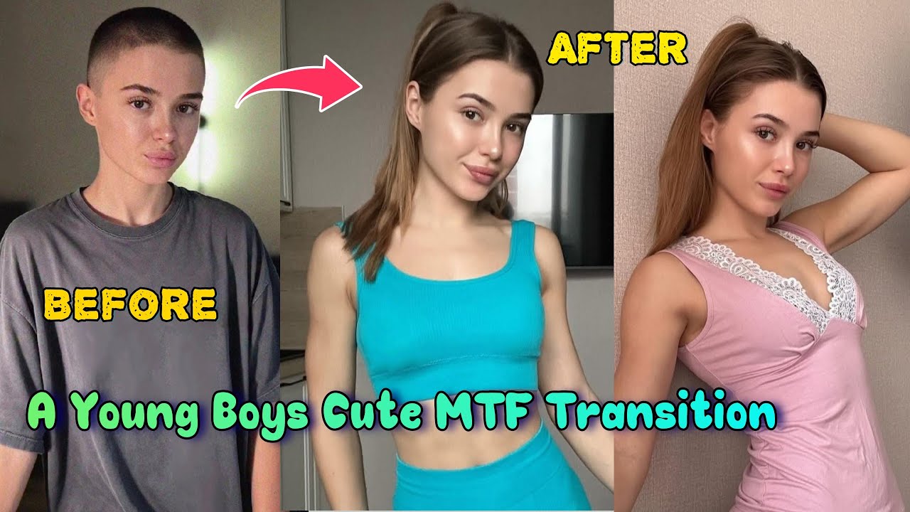 Cute MTF Transition at The Age of 16 | Boy to Girl Transition | Male to ...