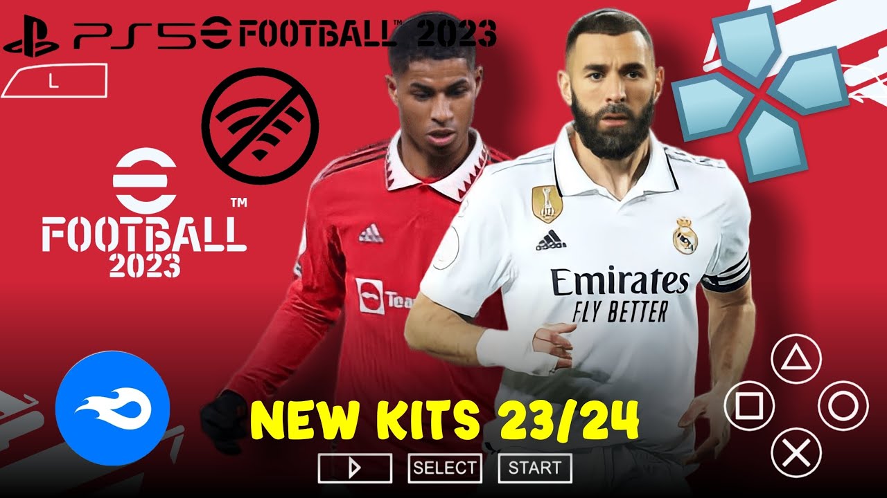eFootball PES 2023 PPSSPP ENGLISH COMMENTARY NEW KITS & NEW TRANSFER ...