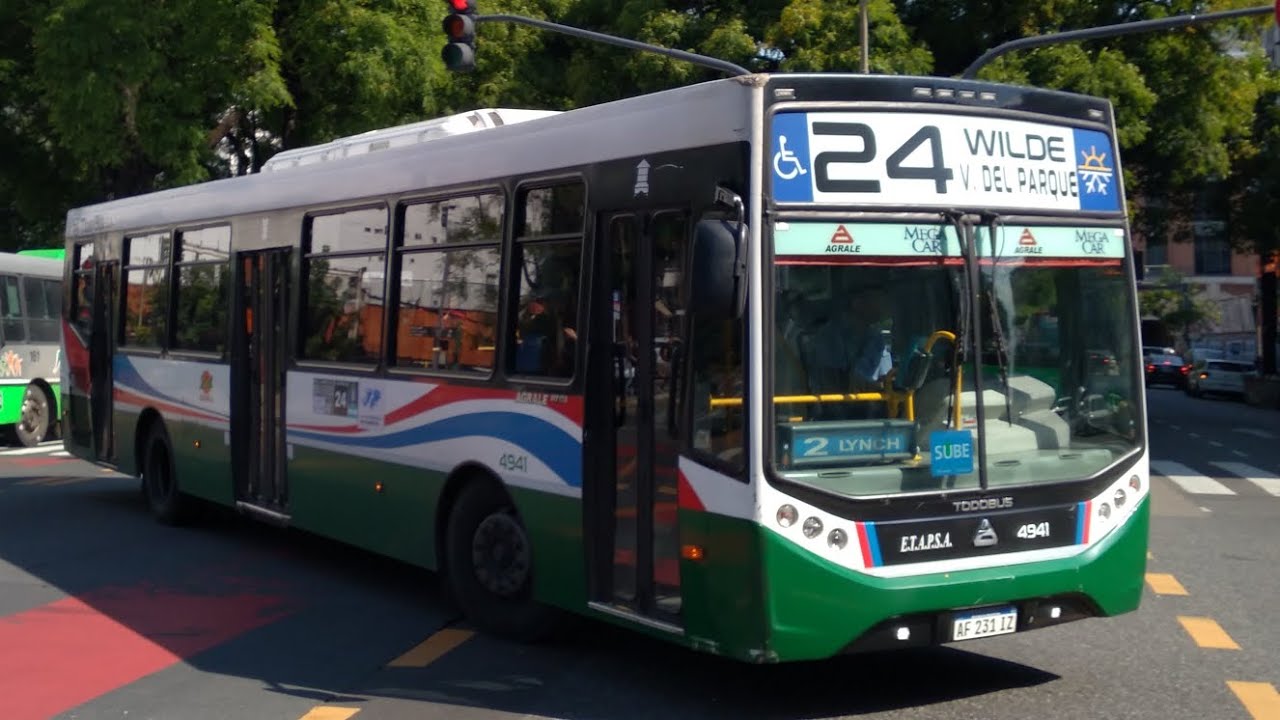 Línea 24 interno 4941 Todo Bus Retiro MT17 con aire acondicionado - YouTube