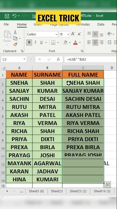 how to join to cells in excel | advance Excel functions | excel tips and tricks #shorts #excel ...