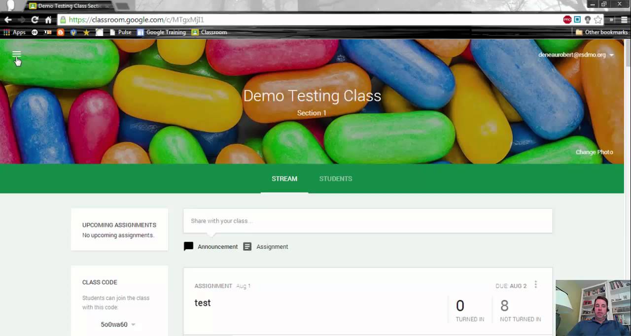 Google Classroom Interface - YouTube
