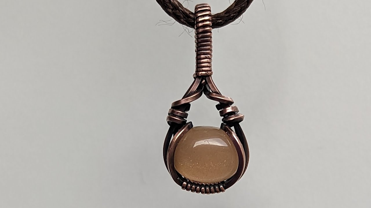 Horizontal Oval Mini Pendant Wire Wrapping Cabochon Tutorial - YouTube
