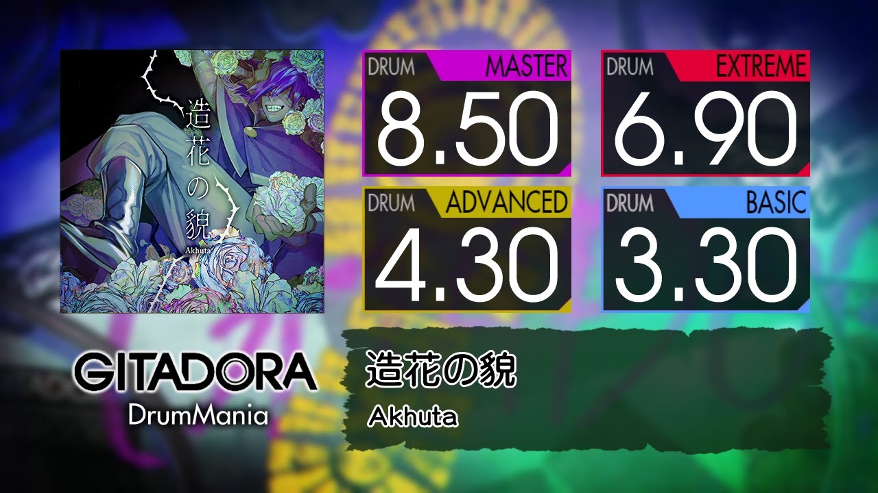 【GITADORA コナステ】 造花の貌 (MASTER ~ BASIC) Drum - YouTube