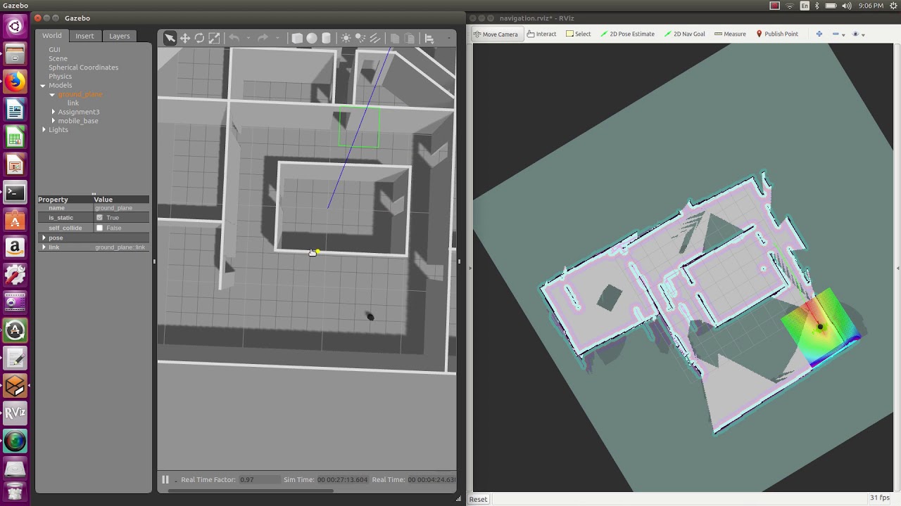 GAZEBO KNOWN MAP NAVIGATION - YouTube