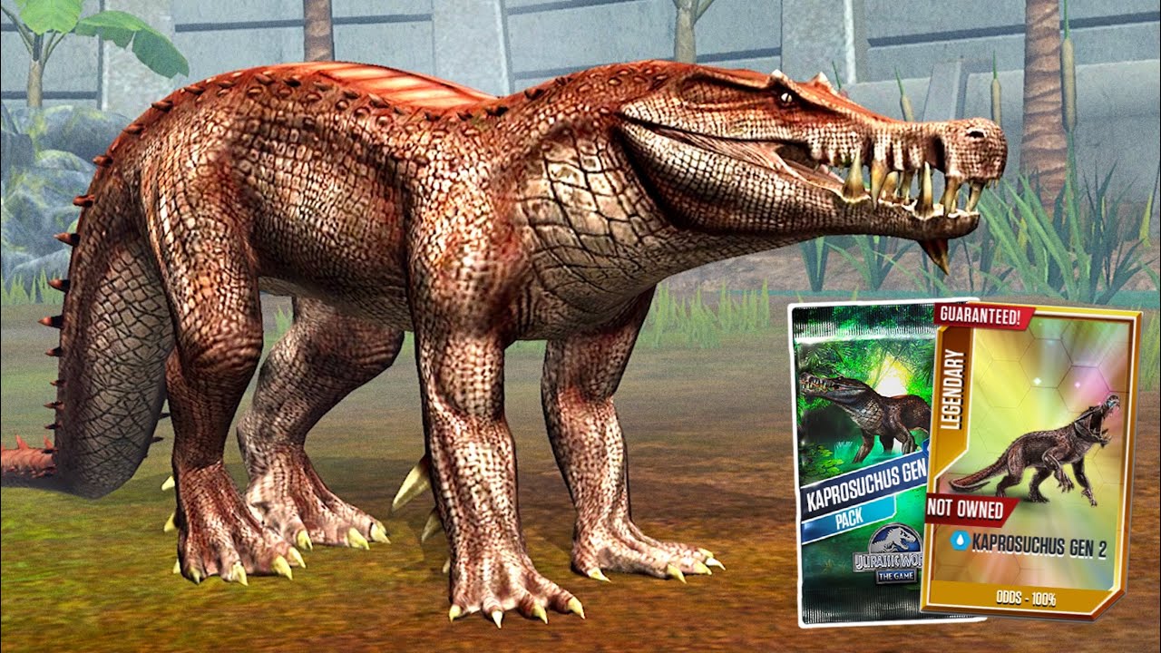 Jurassic World: The Game EP337 UNLOCKED KAPROSUCHUS GEN2 - YouTube