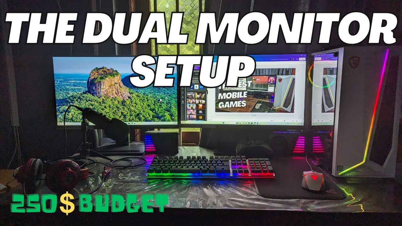Ultimate Dual Monitor Setup - Msi Productivity Monitor Pro Mp2412 - YouTube