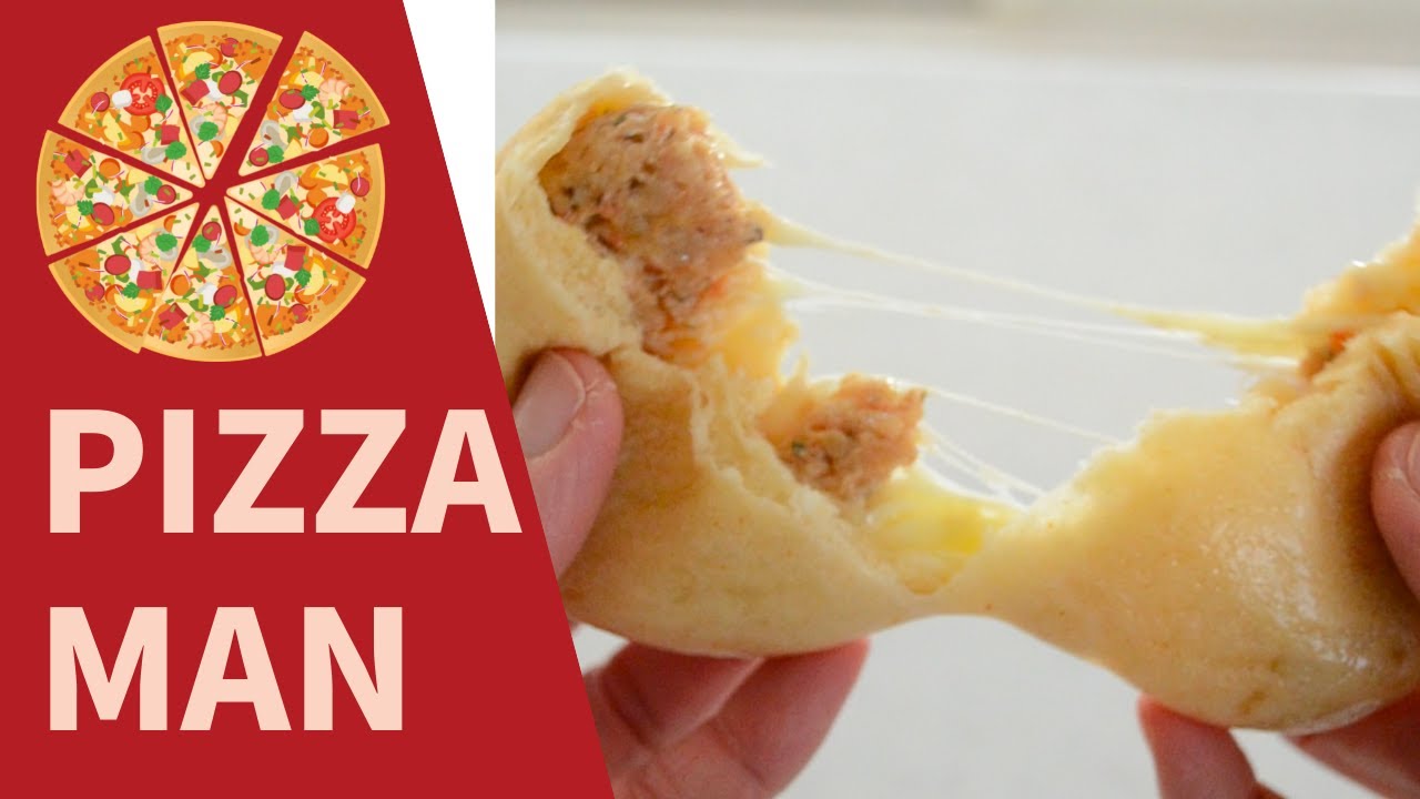 HOW TO MAKE PIZZA MAN | Cheesy Pizza-flavored Steamed Pork Buns - YouTube