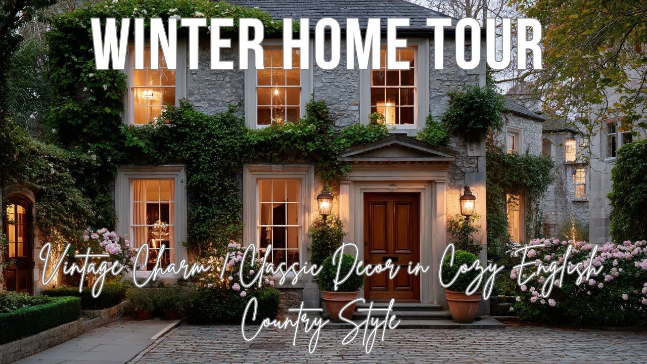 Winter Home Tour with Vintage Charm Classic Decor in Cozy English ...