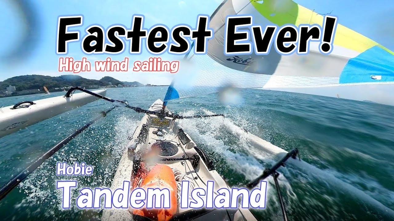fastest ever! high wind sailing ~Hobie Tandem Island~ - YouTube