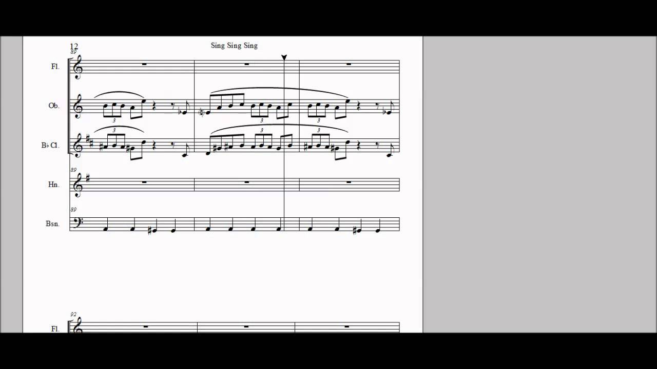 Sing Sing Sing for Woodwind Quintet - YouTube