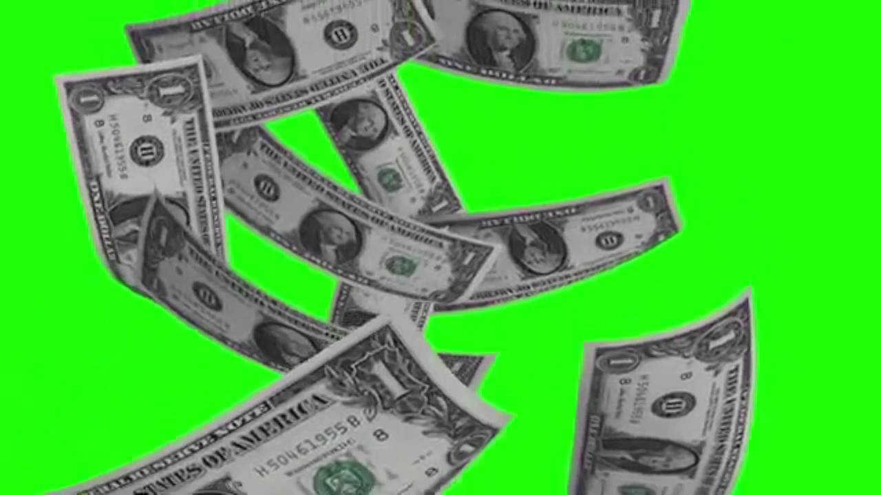 Falling Money on green screen - YouTube