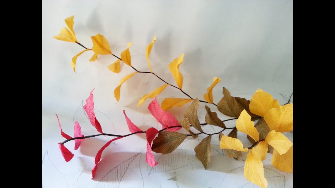 How To Make Autumn Leaves #1 - Craft Tutorial - YouTube