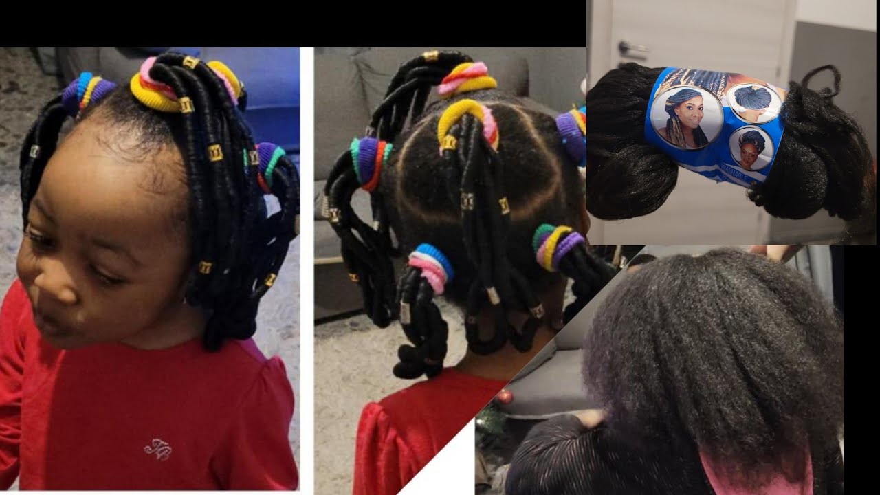 easy hairstyle for a beautiful angel, (treading tutorial with wool ...