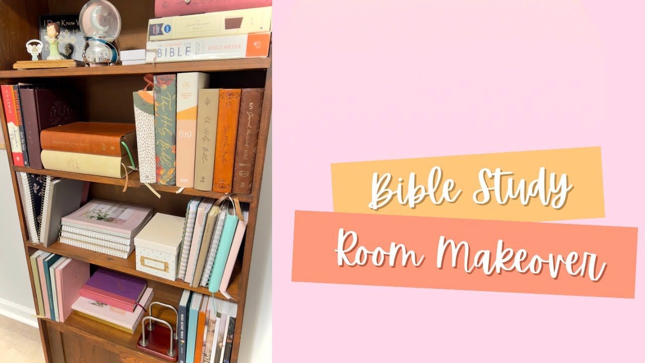 Beginning to End of my Bible Study Room Makeover! - YouTube