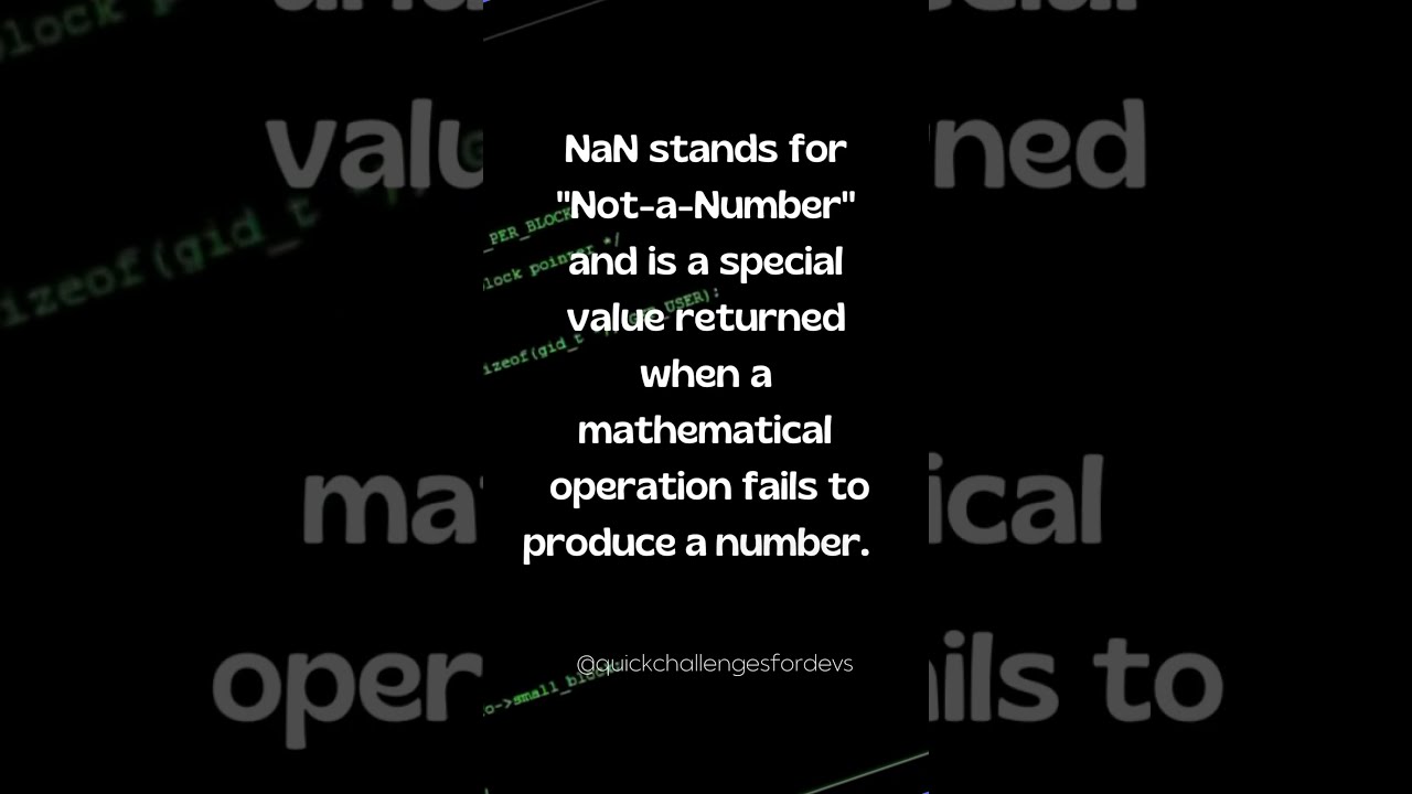 Front end Challenge What Is NaN In JavaScript YouTube Front end Challenge What Is NaN In JavaScript YouTube