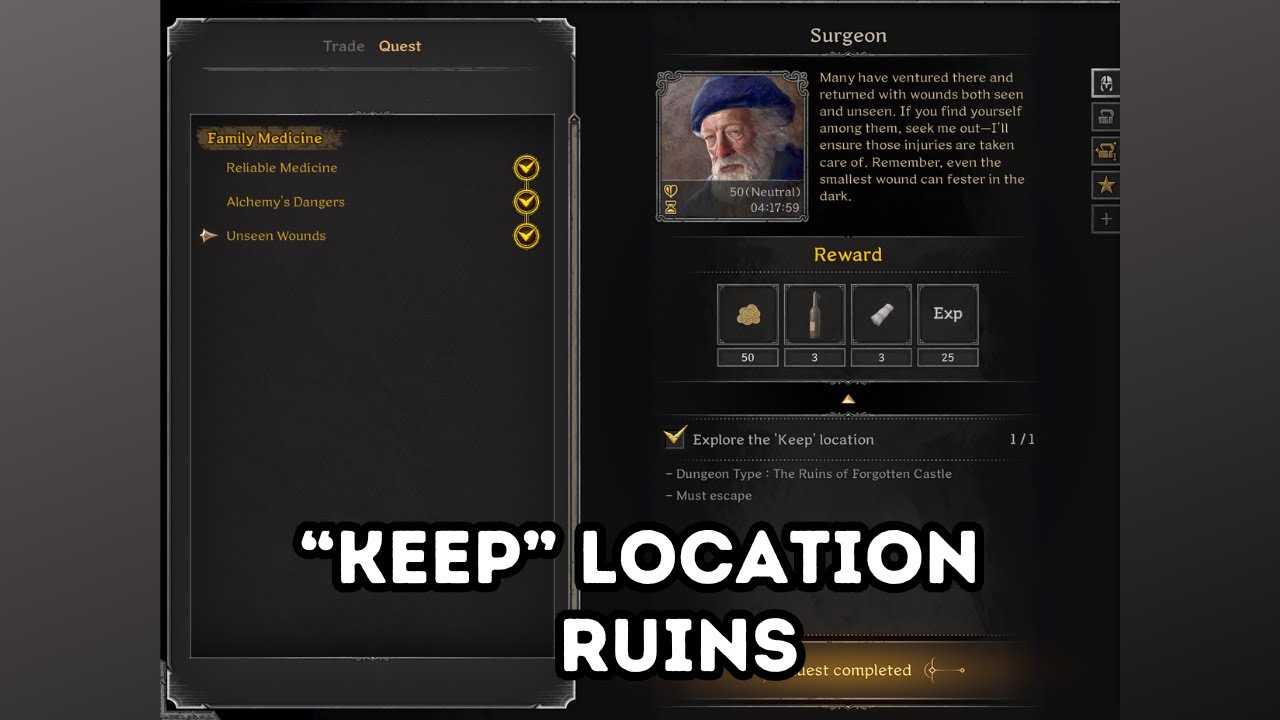 Dark and Darker: "KEEP LOCATION -Unseen Wounds Quest Guide - YouTube