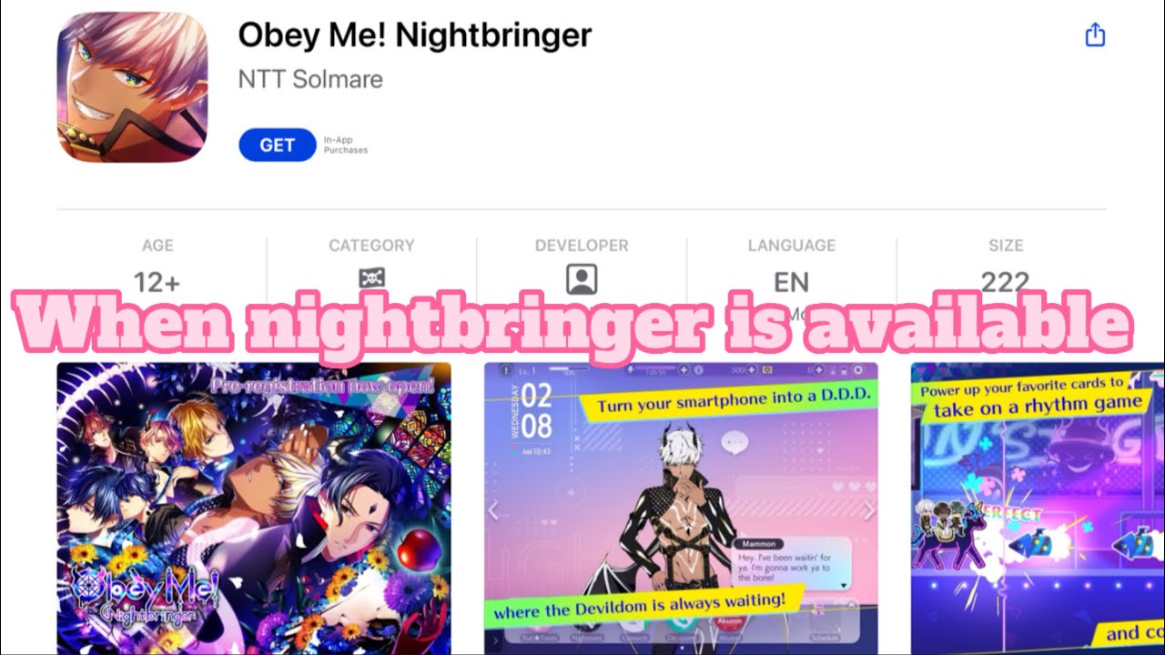 Nightbringer is easy/okay/hard obey me - YouTube