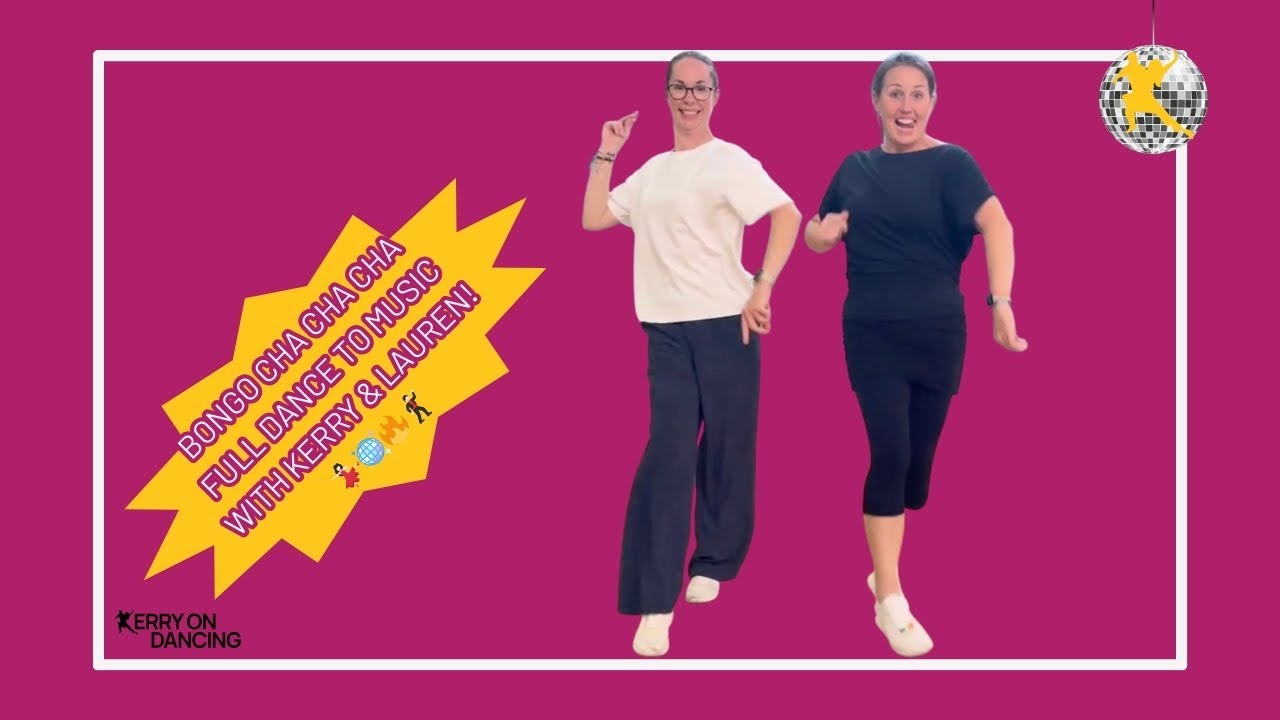 Bongo Cha Cha Cha - Line Dance - Full dance To Music with Kerry & Lauren💃🏻🔥🪩🕺🏽 - YouTube