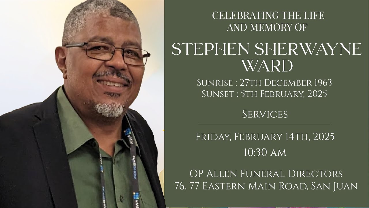 The Funeral Service of Stephen Sherwayne Ward - YouTube