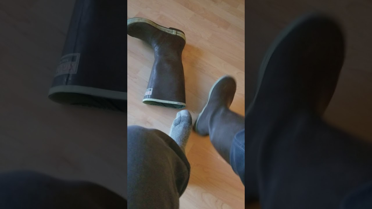 Taking My Boots and Socks Off After Work - YouTube