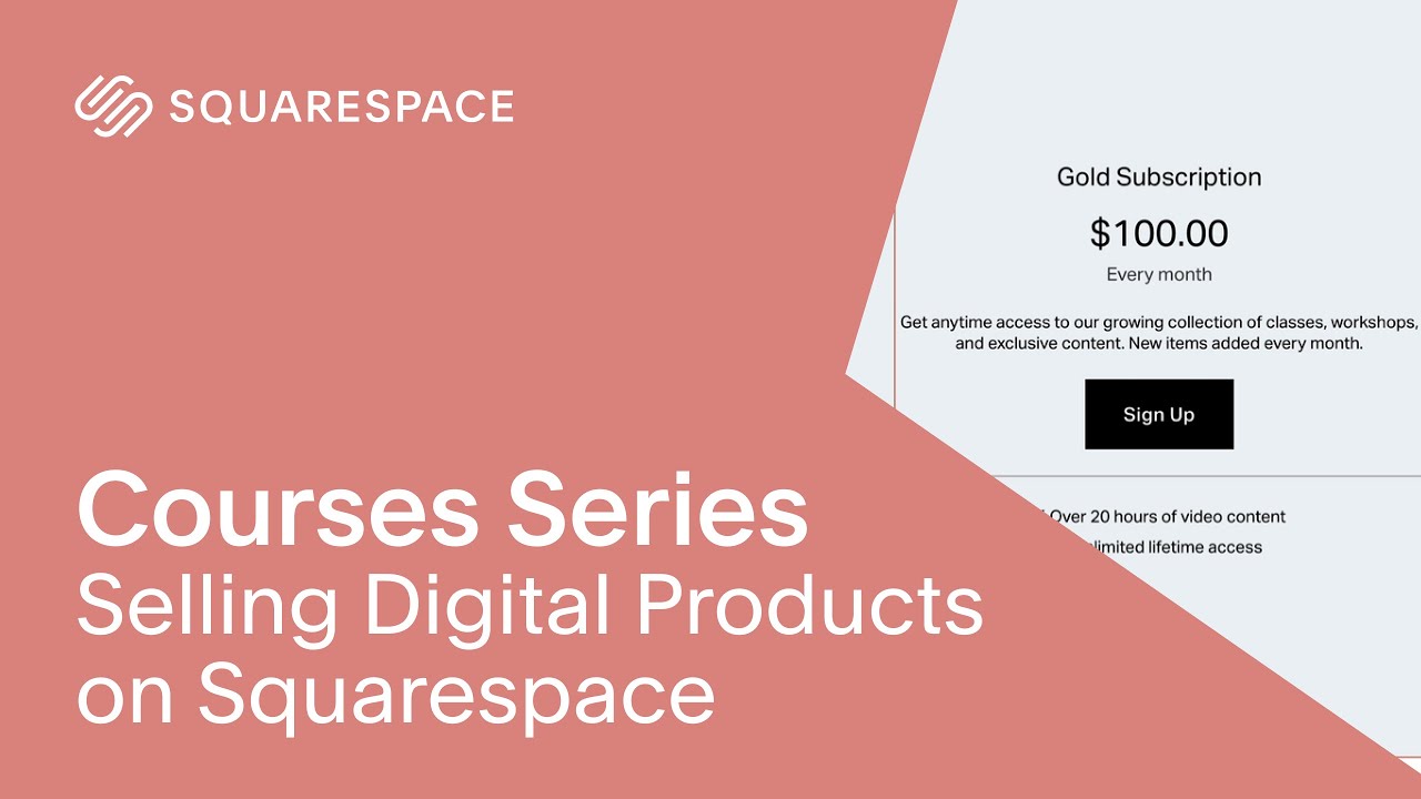Selling Digital Products | Squarespace Courses Series - YouTube