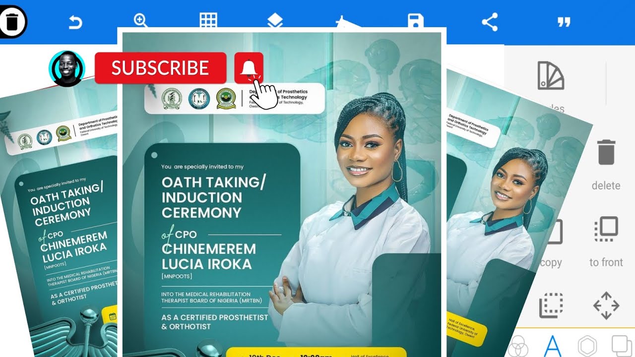 Oath Taking Induction Flyer Design in Pixellab Pixellab Tutorials 2024 ...