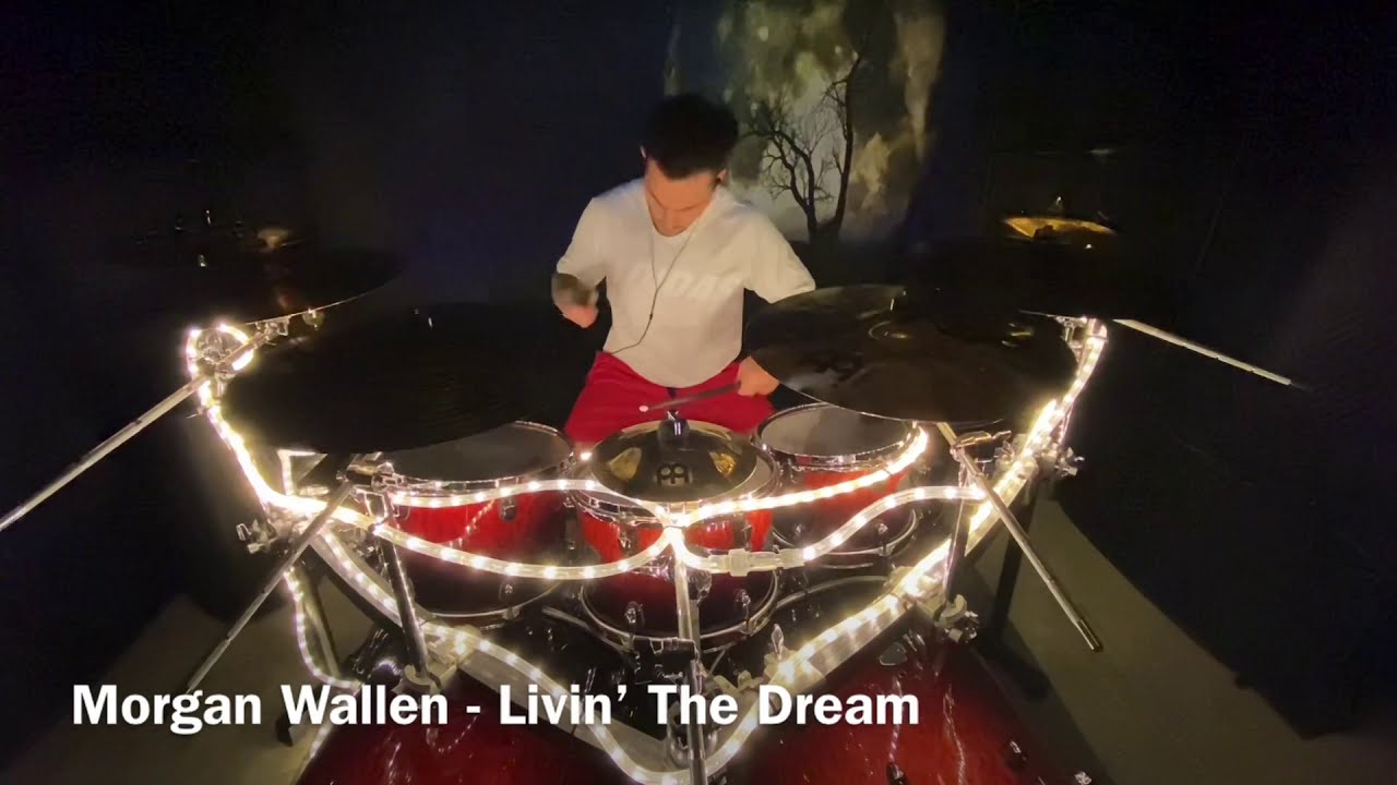 Cullen Moore - Livin’ The Dream - Morgan Wallen - Drum Cover - YouTube