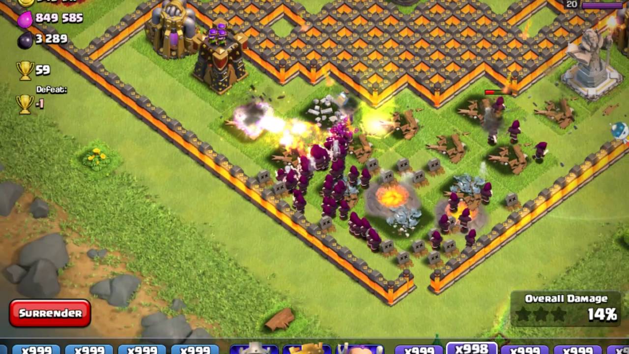 Clash of clans : wizard attack - YouTube