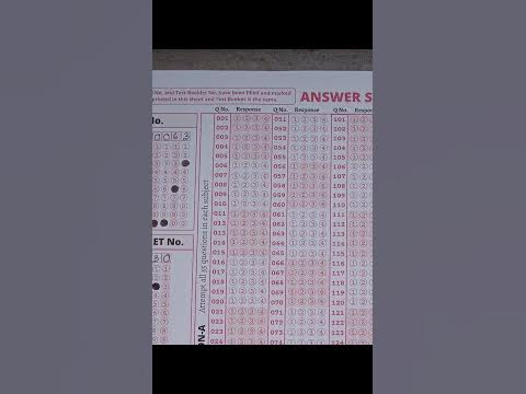 How to fill NEET OMR SHEET Correctly - YouTube