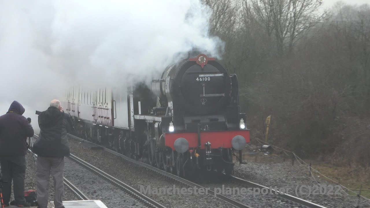 (4K) The White Rose With LMS 46100 Royal Scot On 1Z39 Passing Edale ...