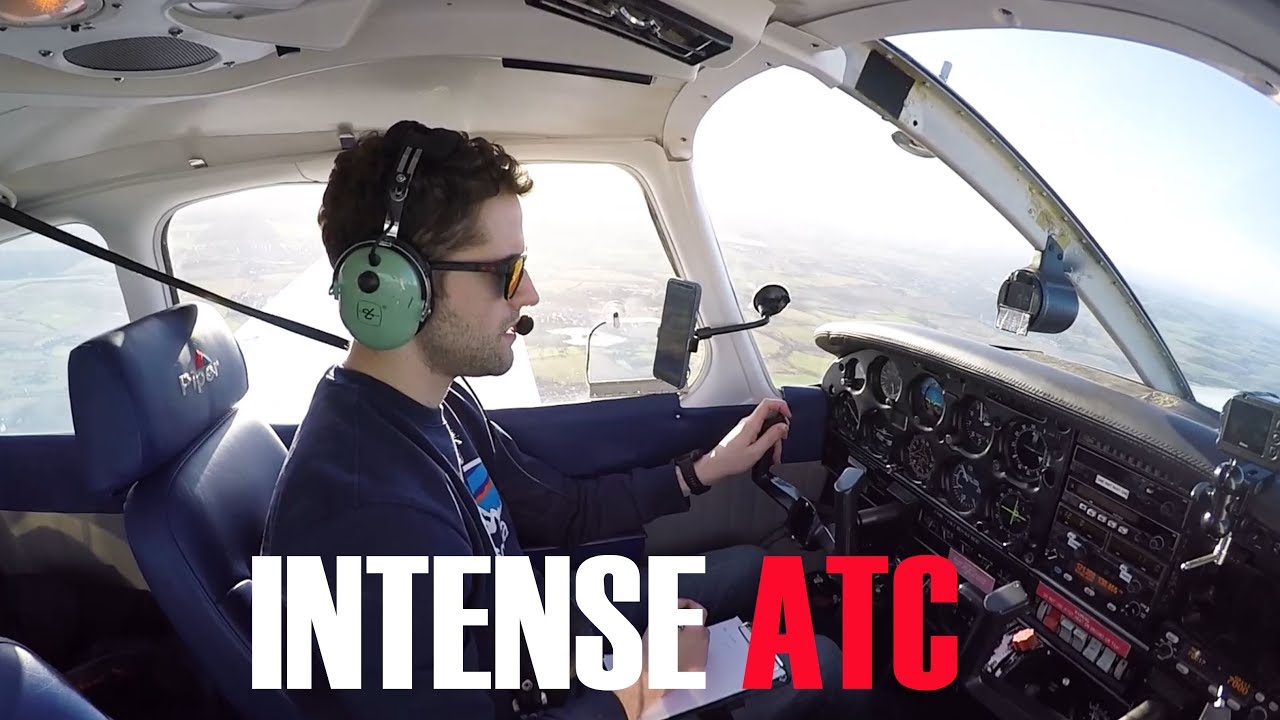 Intense Air Traffic Control - Flying in a busy airspace! (Cockpit View ...