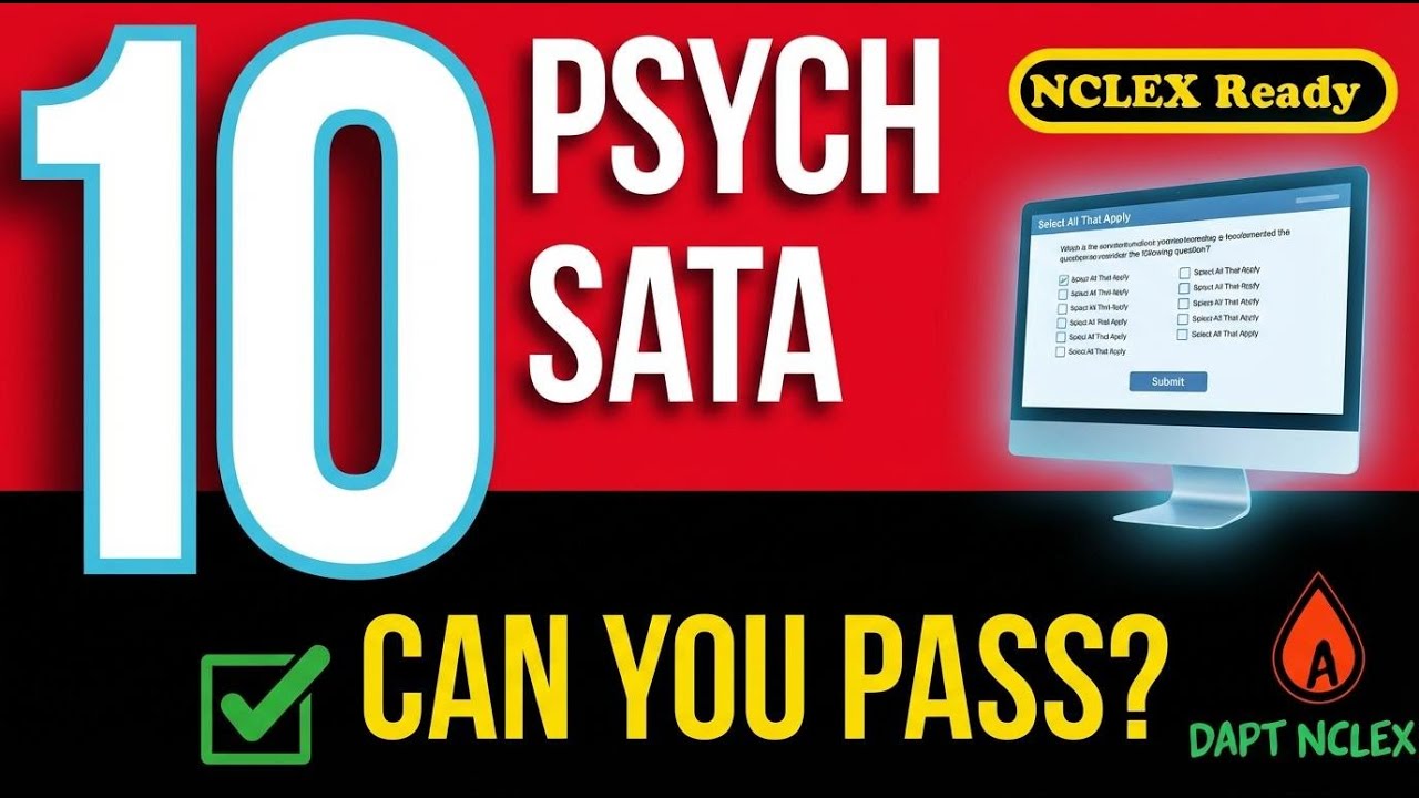 NCLEX Psych SATA Practice Test | 10 Must Know Questions with Rationales ...