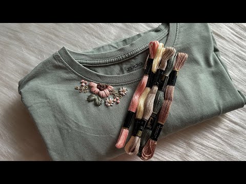 Super easy DIY T-Shirt Embroidery 🥰 Very easy step by step tutorial for beginners ❤️ Gossamer