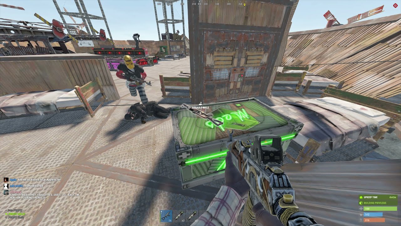 how to bait the med box in rust - YouTube