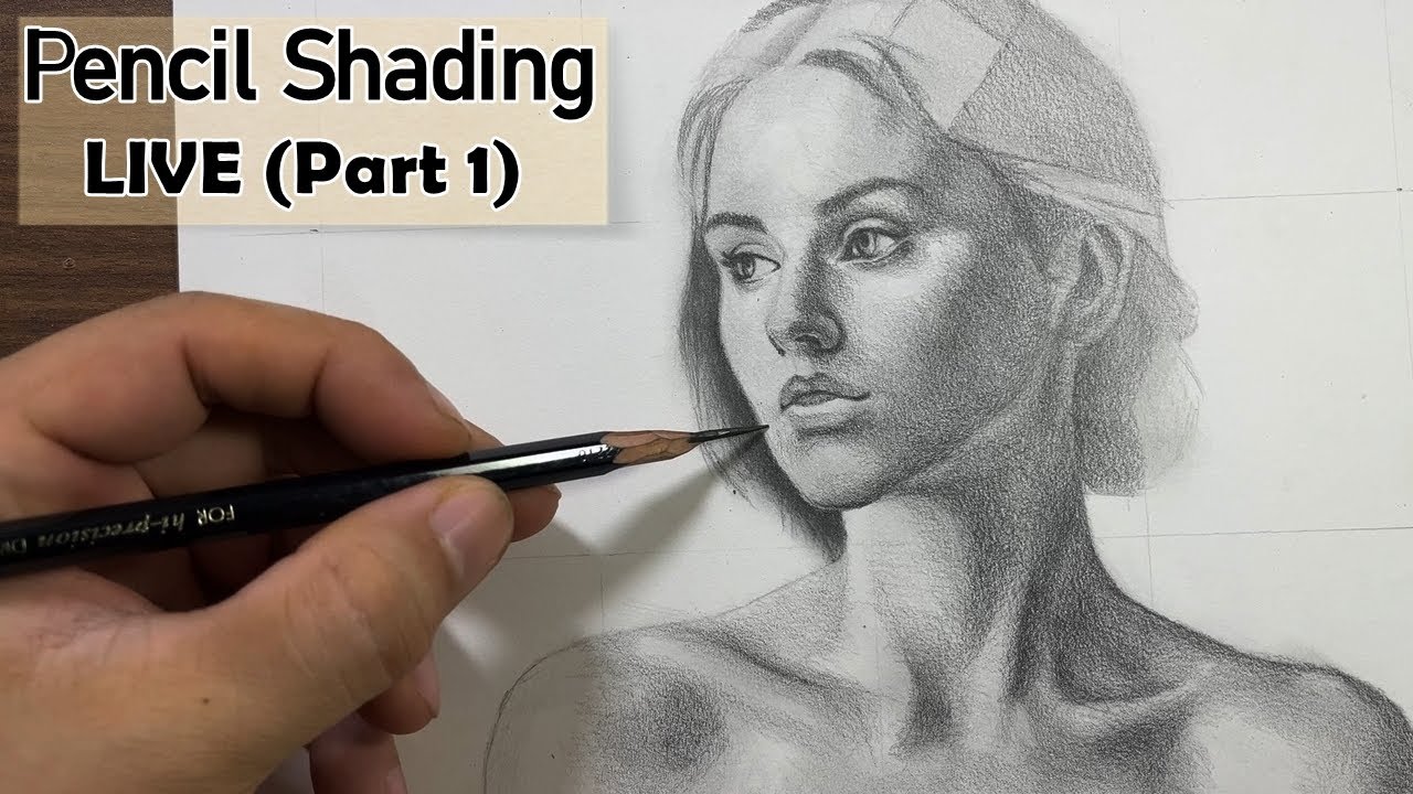 PART 1- How to Draw, Shade Realistic Portrait of a Woman in Real-Time ...