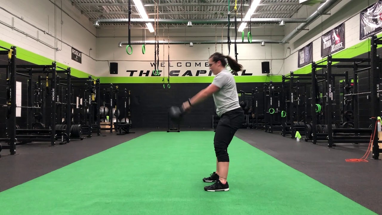 KB Swing with Lateral Step - YouTube