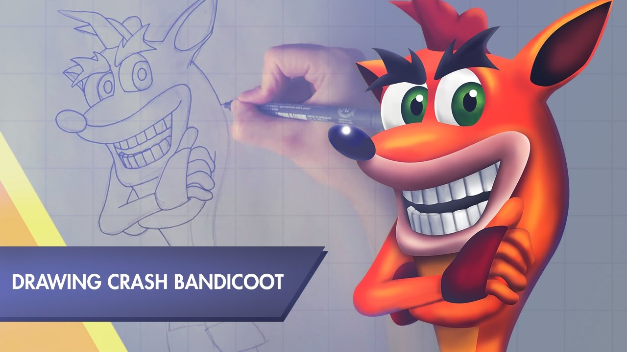 Drawing Crash Bandicoot | Speed Art - YouTube