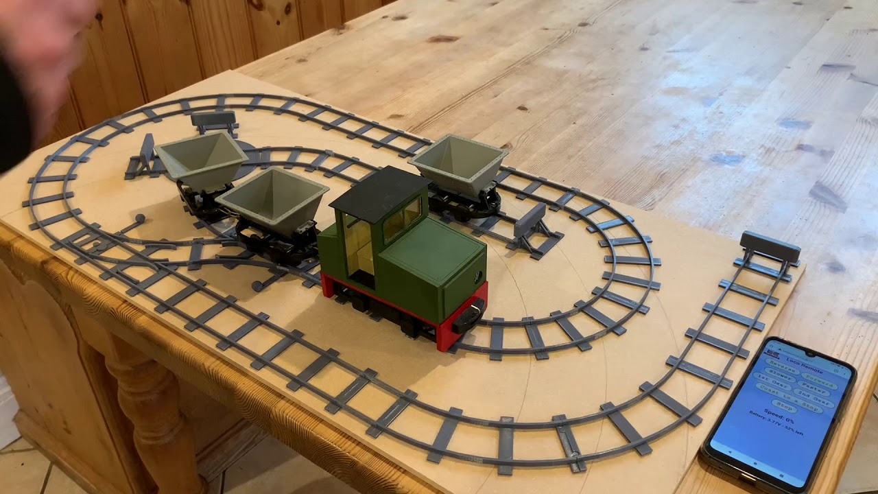 Loco Remote 32mm gauge 3D printed track - part 2 - YouTube