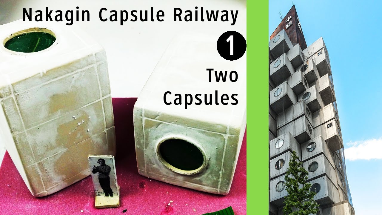 [067] making CAPSULES for the NAKAGIN capsule tower railway tile (ep1 ...