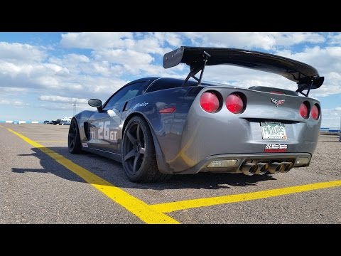 HPR High Plains Raceway C6 Z06 THAT EXHAUST SOUND! 1:55 lap in-car rear ...